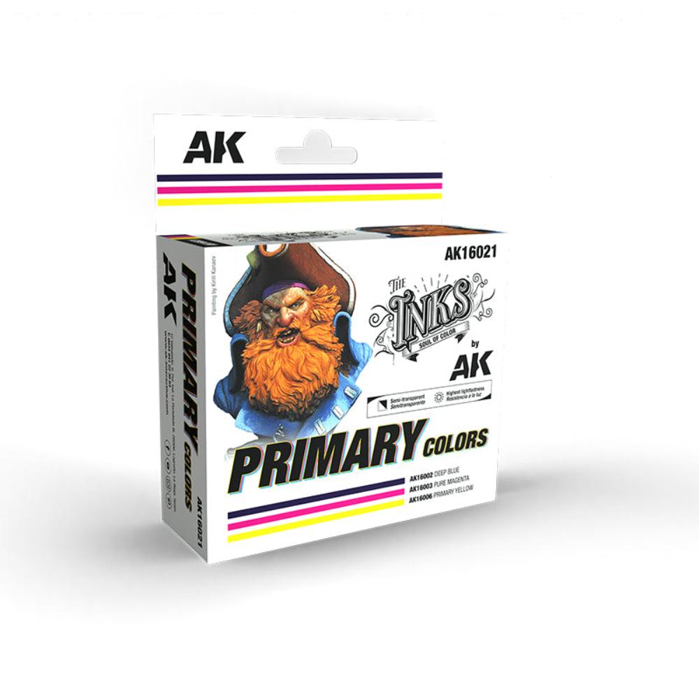 AK Interactive The Inks Primary Colors – Ink Set – Battle Bear Trading ...