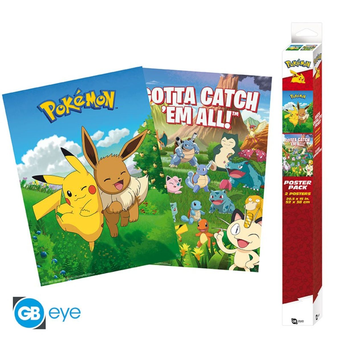 Pokemon Set 2 Posters Chibi 52X38 Environments – Battle Bear Trading ...